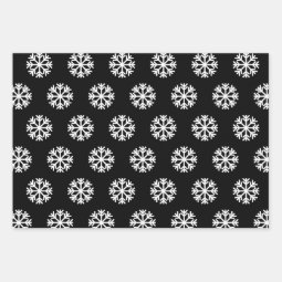 Basketball and Snowflake Black and White Christmas Wrapping Paper ...
