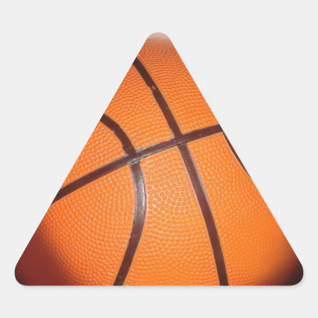 Basketball Artwork Triangle Sticker | Zazzle