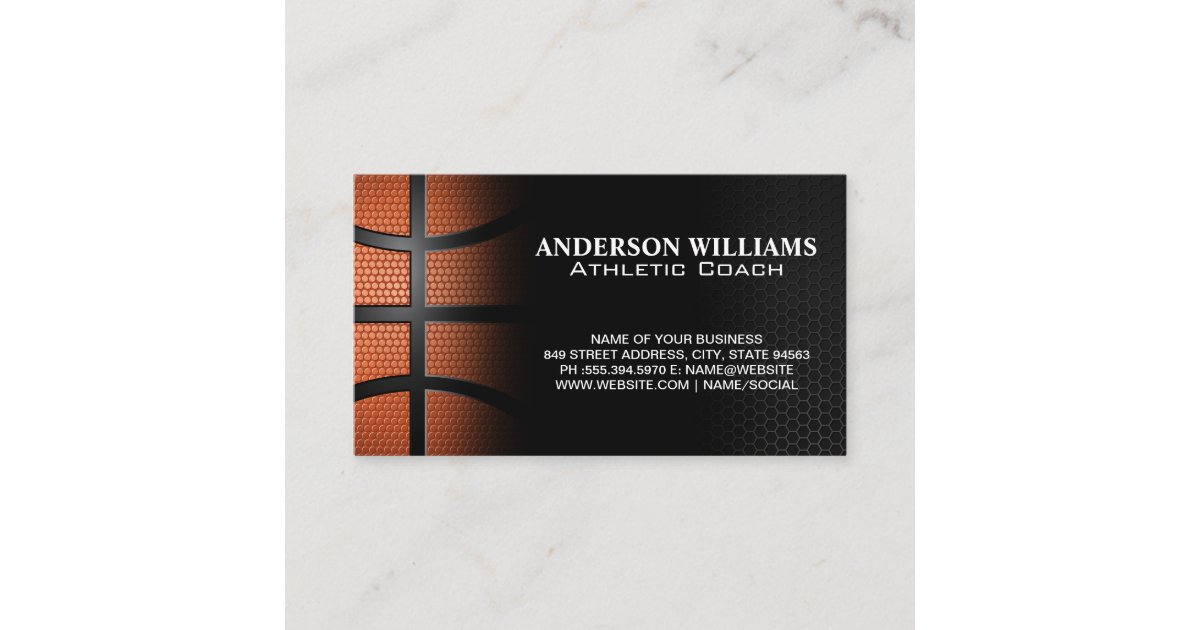 Basketball | Athletics Sports Business Card | Zazzle