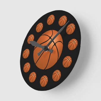 Basketball Atom Clock | Zazzle