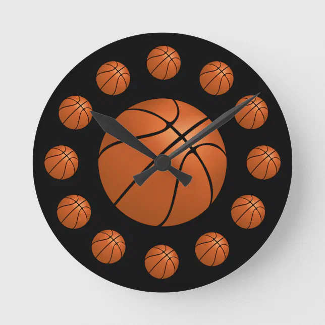 Basketball Atom Clock | Zazzle
