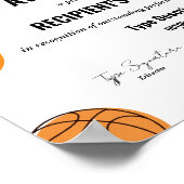 Basketball award certificate, mvp award poster | Zazzle