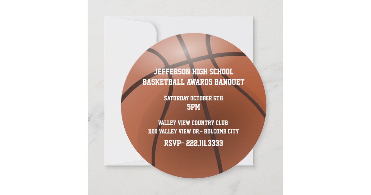 Basketball Awards Banquet Invitation | Zazzle