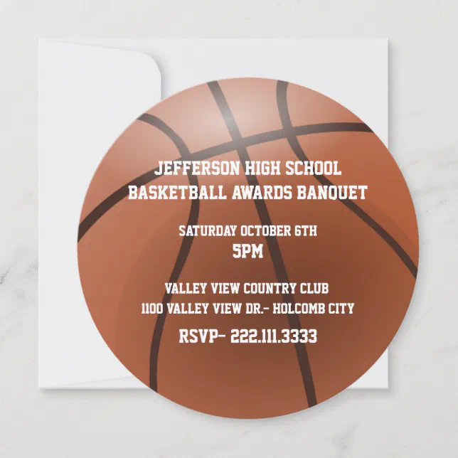 Basketball Awards Banquet Invitation | Zazzle