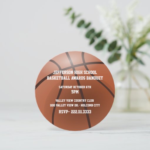 Basketball Awards Banquet Invitation | Zazzle