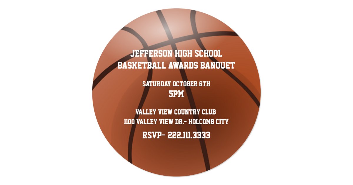 Basketball Awards Banquet Invitation | Zazzle.com