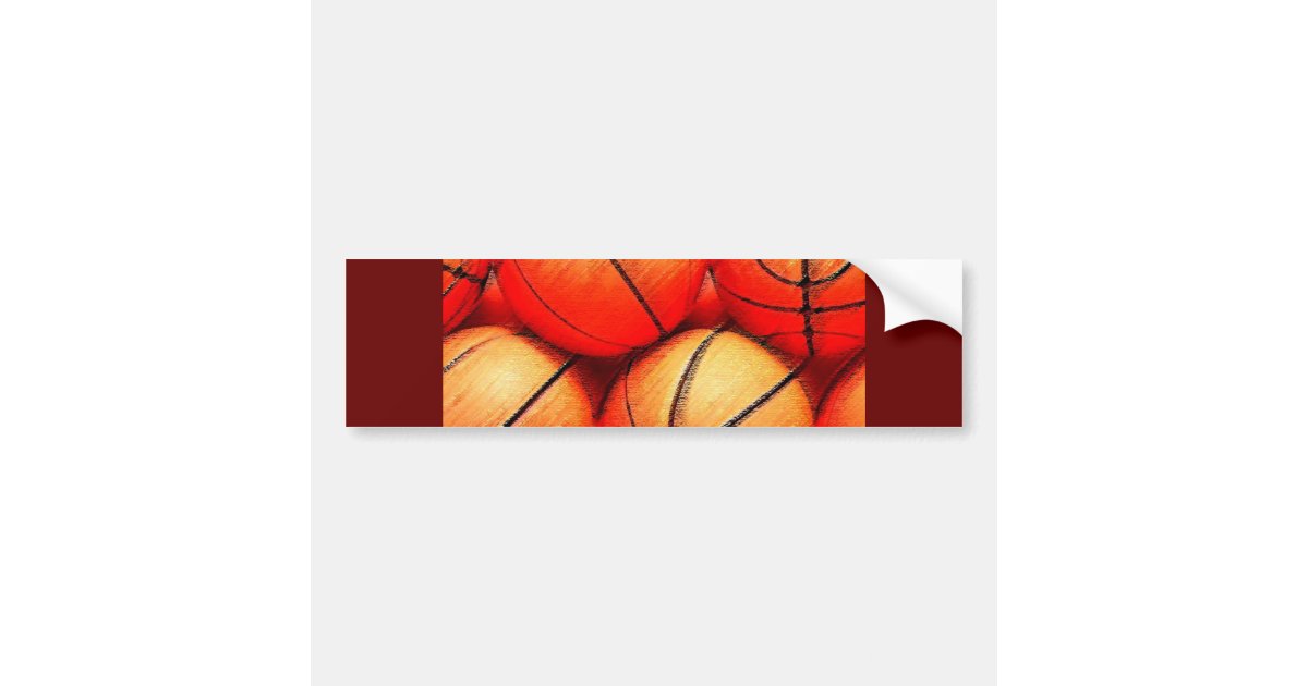 Basketball Ball Bumper Sticker | Zazzle