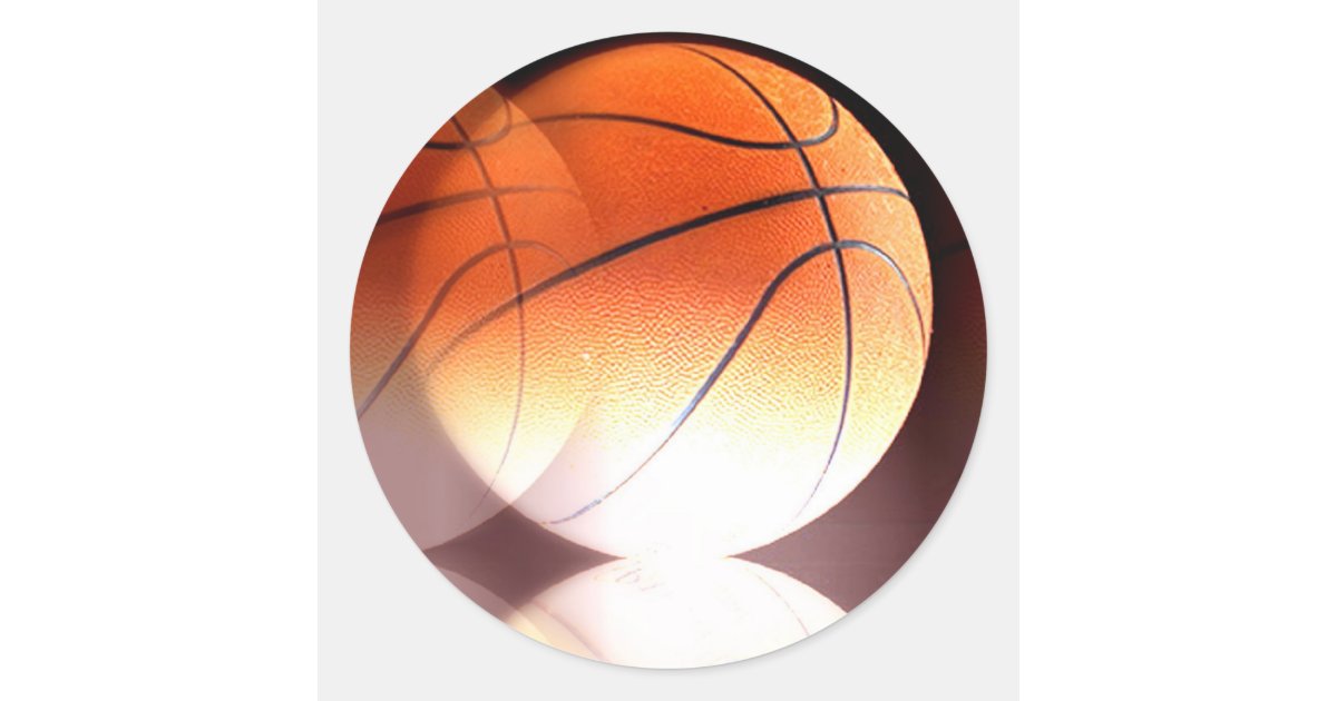 Basketball Ball Classic Round Sticker | Zazzle