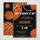 Basketball Ball Fun Sports Kids Birthday Invitation | Zazzle