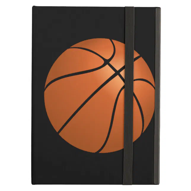 Basketball Ball on Black Background iPad Air Cover | Zazzle