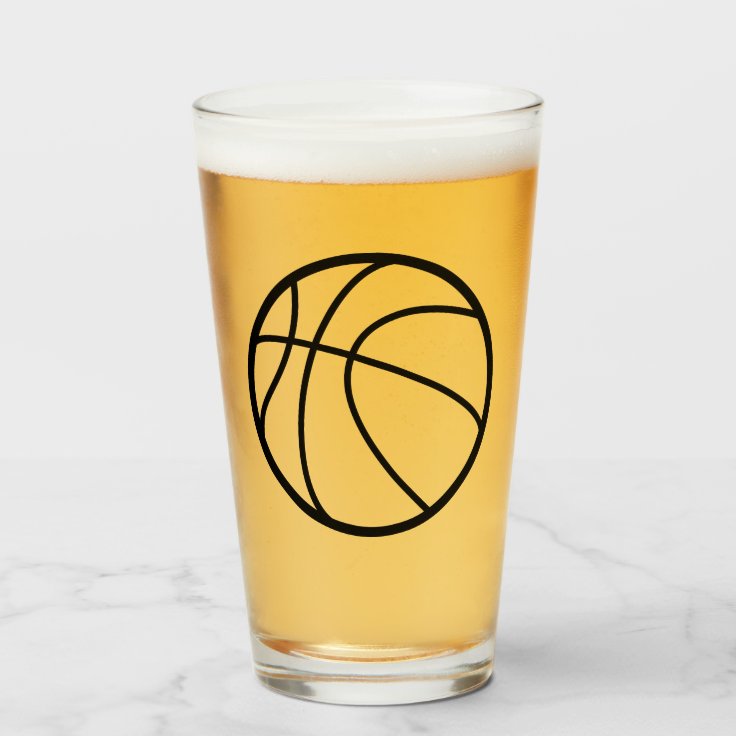Basketball Beer Glass | Zazzle