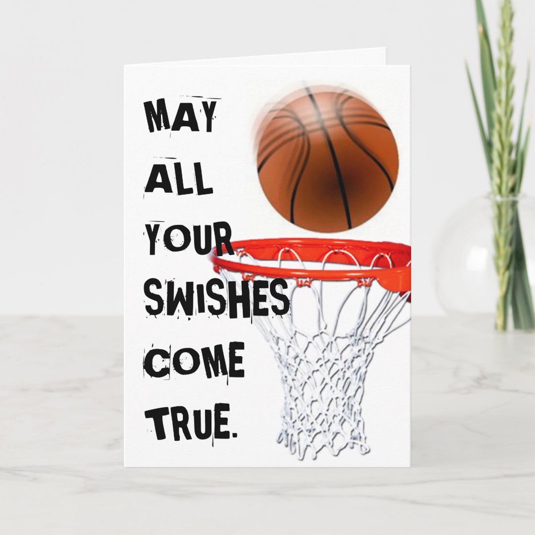 Basketball Birthday Greeting Card | Zazzle