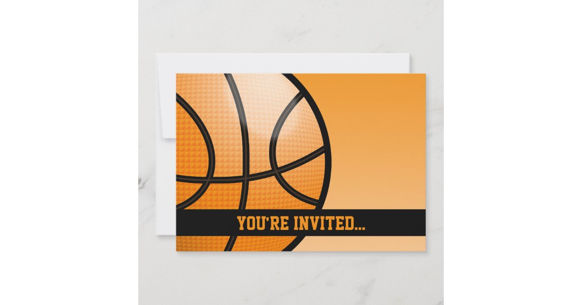 Basketball Birthday Invitation | Zazzle