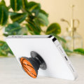 Basketball black orange custom name PopSocket | Zazzle