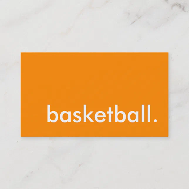 basketball. business card | Zazzle