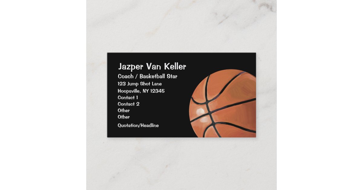 Basketball Business Card | Zazzle