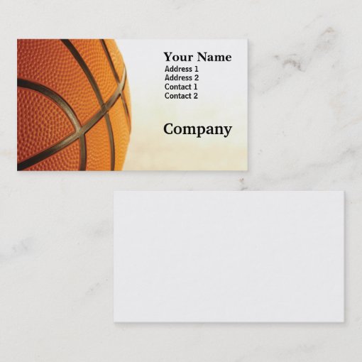 Basketball Business Card | Zazzle