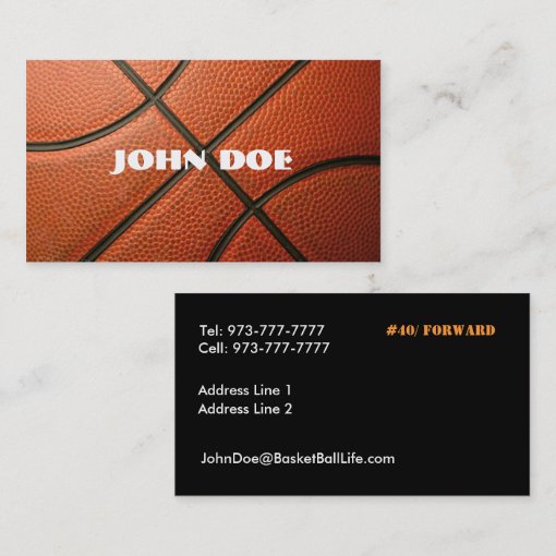 Basketball Business Card | Zazzle