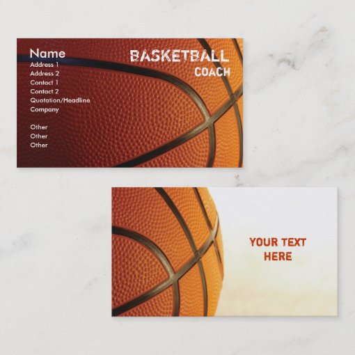 Basketball business card template | Zazzle