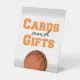 Basketball Cards and Gifts Party Display Sign | Zazzle