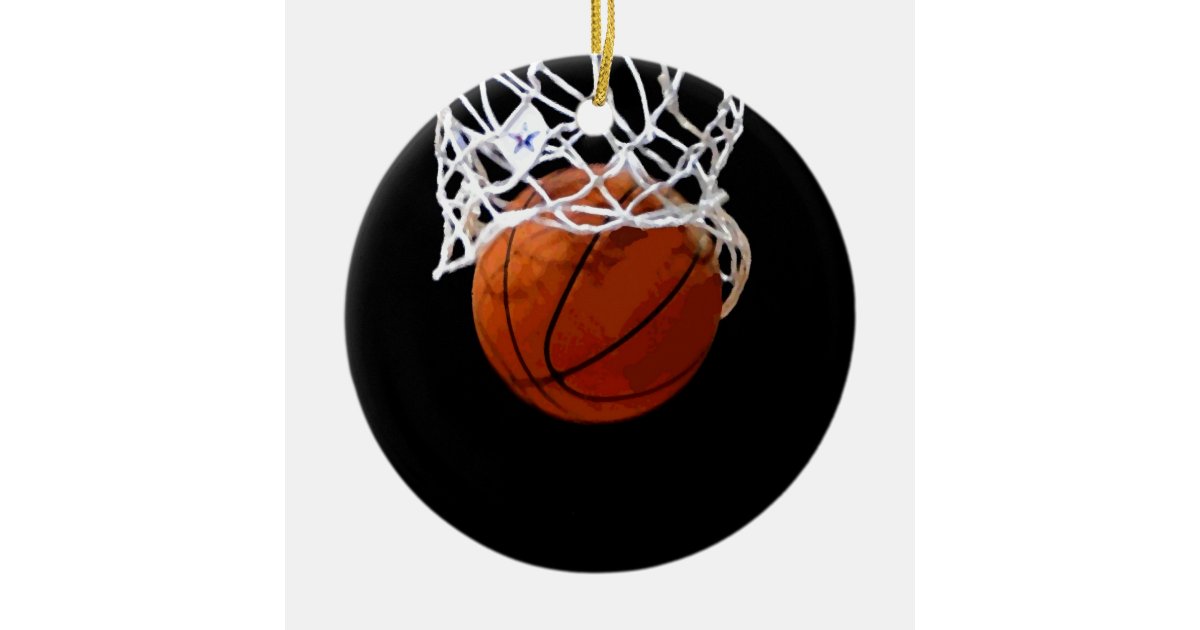 Basketball Ceramic Ornament | Zazzle