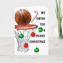 Basketball Christmas Card | Zazzle
