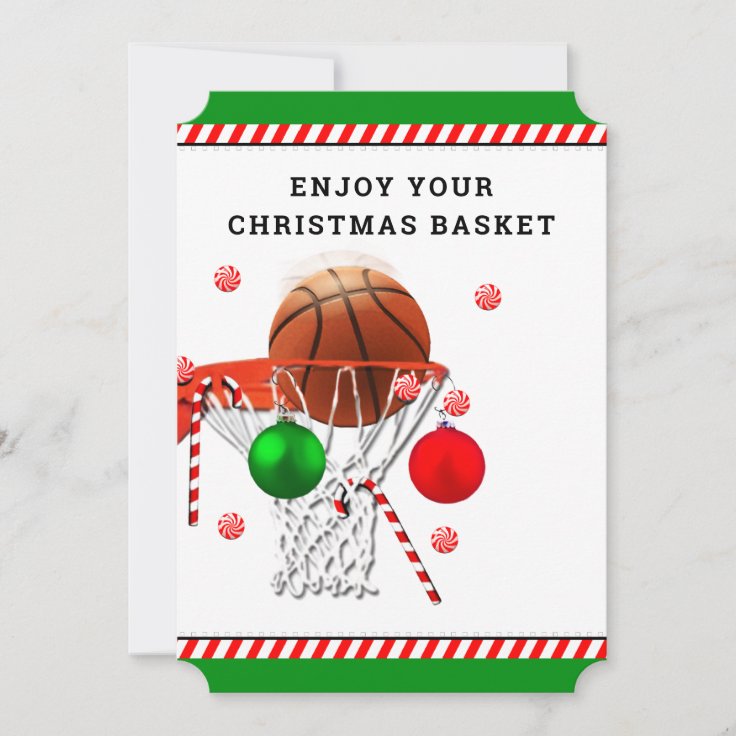 Basketball Christmas Holiday Card | Zazzle