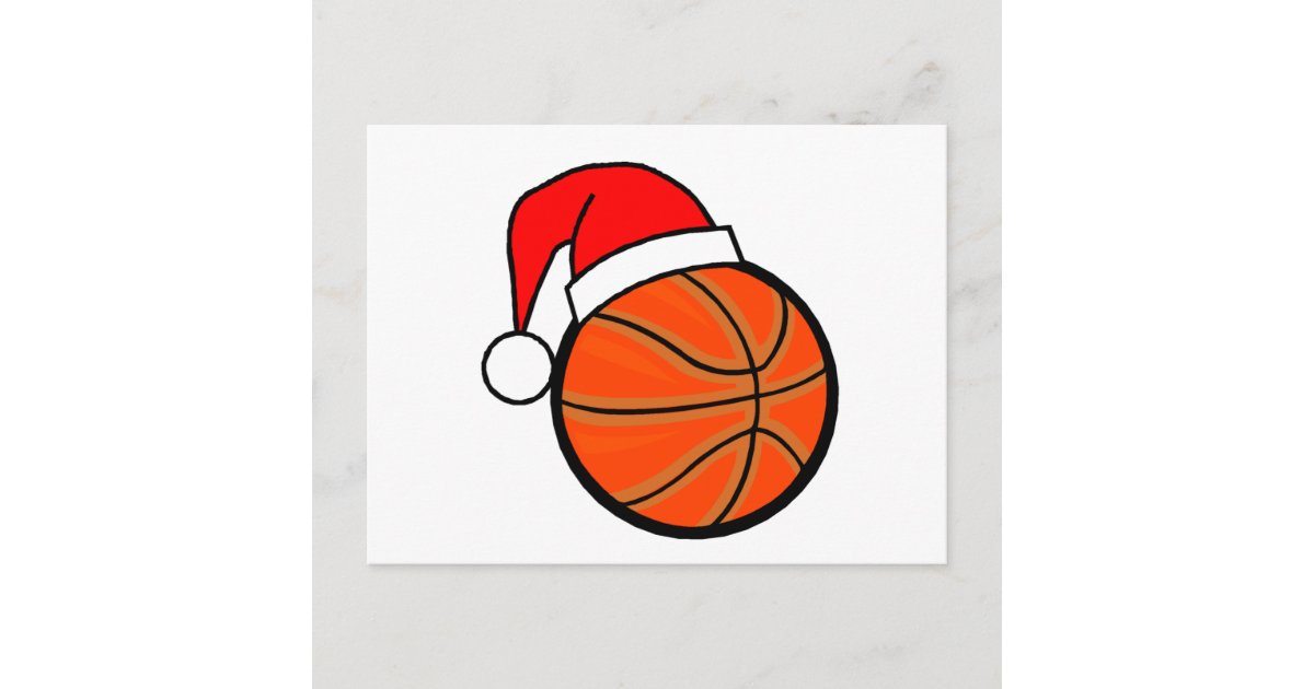 Basketball Christmas Holiday Postcard | Zazzle