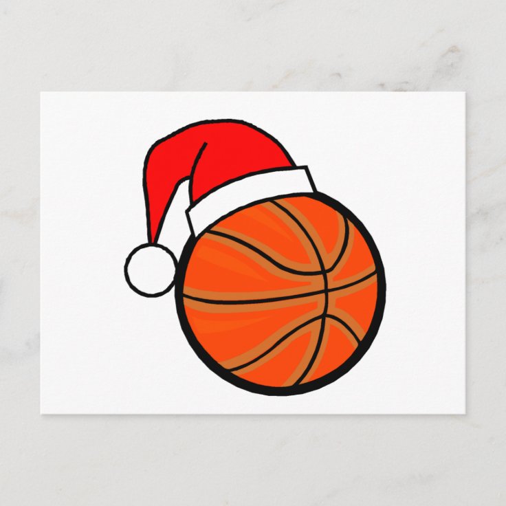 Basketball Christmas Holiday Postcard | Zazzle