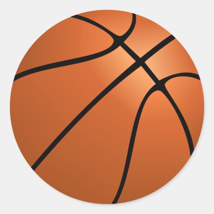 basketball circle stickers | Zazzle