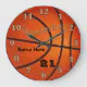 Basketball Clocks with Name and Jersey NUMBER | Zazzle