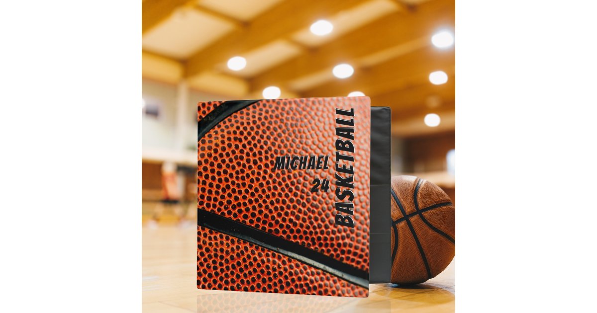 Basketball Close-Up Card Collector 3 Ring Binder | Zazzle