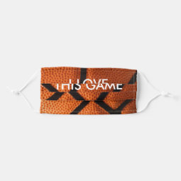 Basketball Close-up - Popular Sports Art Adult Cloth Face Mask | Zazzle