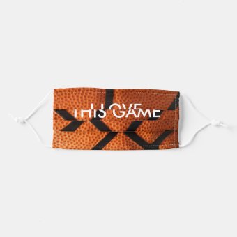 Basketball Close-up - Popular Sports Art Adult Cloth Face Mask | Zazzle