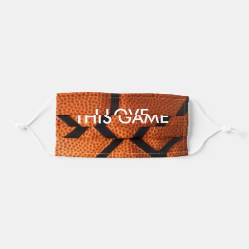 Basketball Close-up - Popular Sports Art Adult Cloth Face Mask | Zazzle