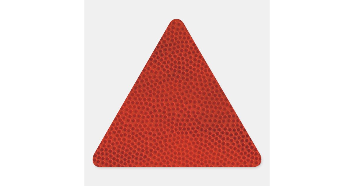 Basketball Close-Up Texture Skin Triangle Sticker | Zazzle