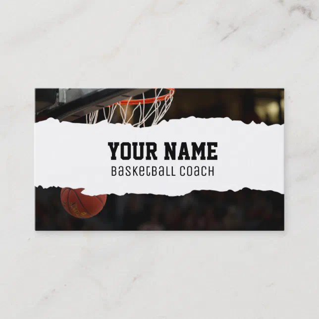 Basketball Coach Business Card | Zazzle