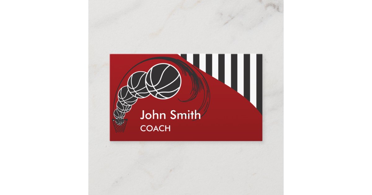 Basketball Coach Business Card | Zazzle