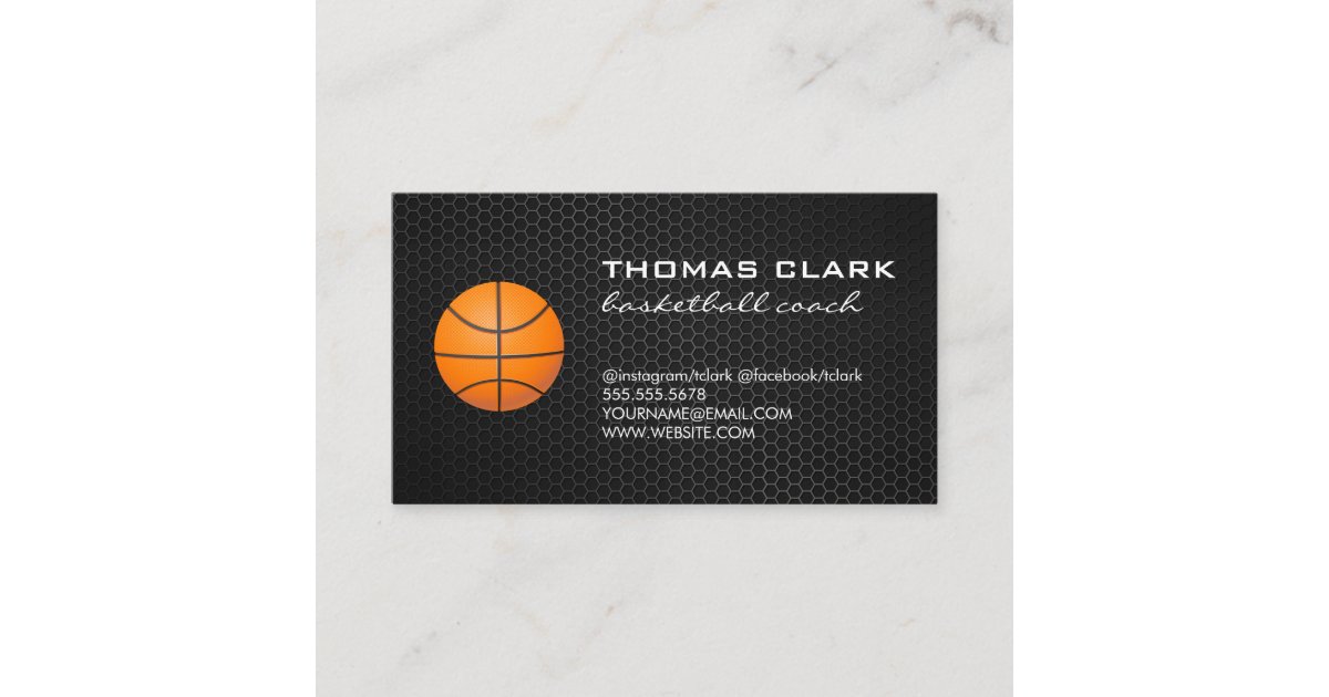 Basketball Coach Business Card | Zazzle