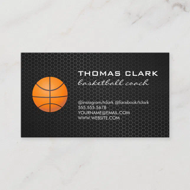 Basketball Coach Business Card | Zazzle