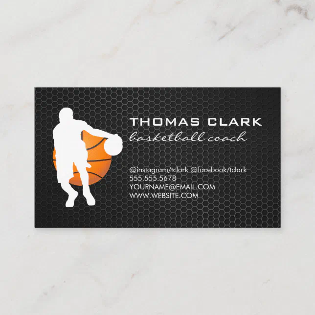 Basketball Coach Business Card | Zazzle