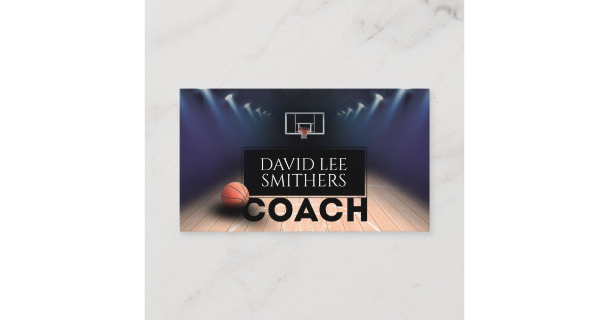 Basketball Coach Business Card | Zazzle