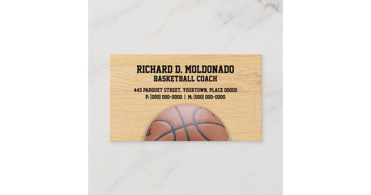 Basketball Coach Business Card | Zazzle