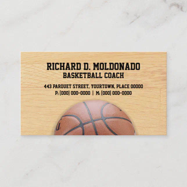 Basketball Coach Business Card | Zazzle