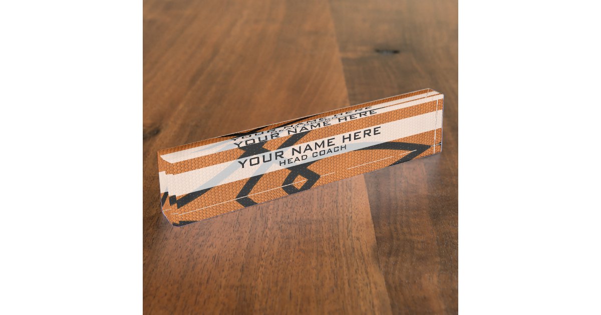 Basketball Coach Desk Name Plate | Zazzle