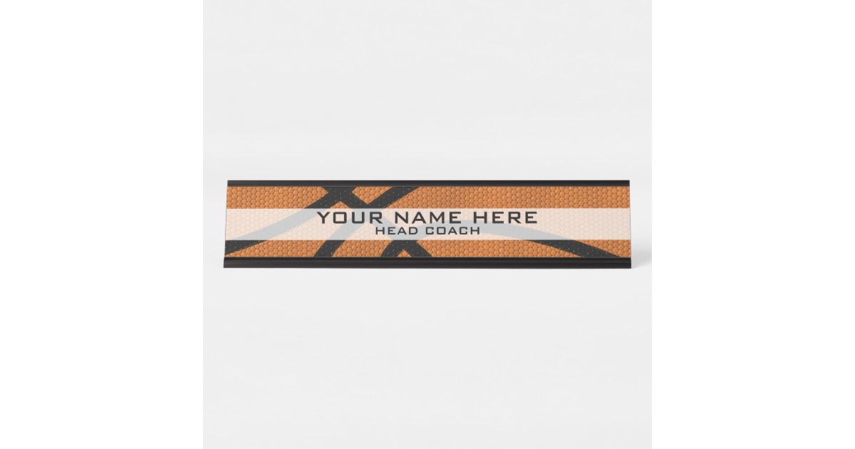 Basketball Coach Desk Name Plate | Zazzle