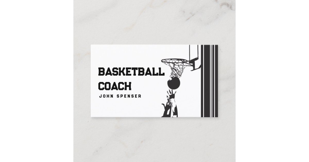 Basketball Coach Lessons Vector Graphic Card | Zazzle