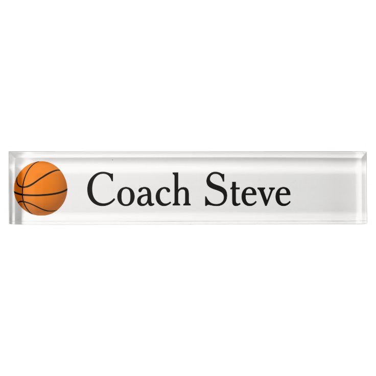 Basketball Coach Nameplate for desk | Zazzle