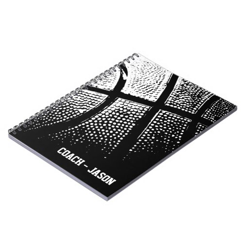 Basketball coach notebook journal | Personalized | Zazzle