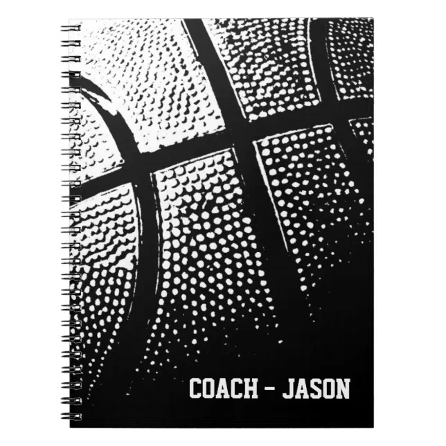 Basketball coach notebook journal | Personalized | Zazzle